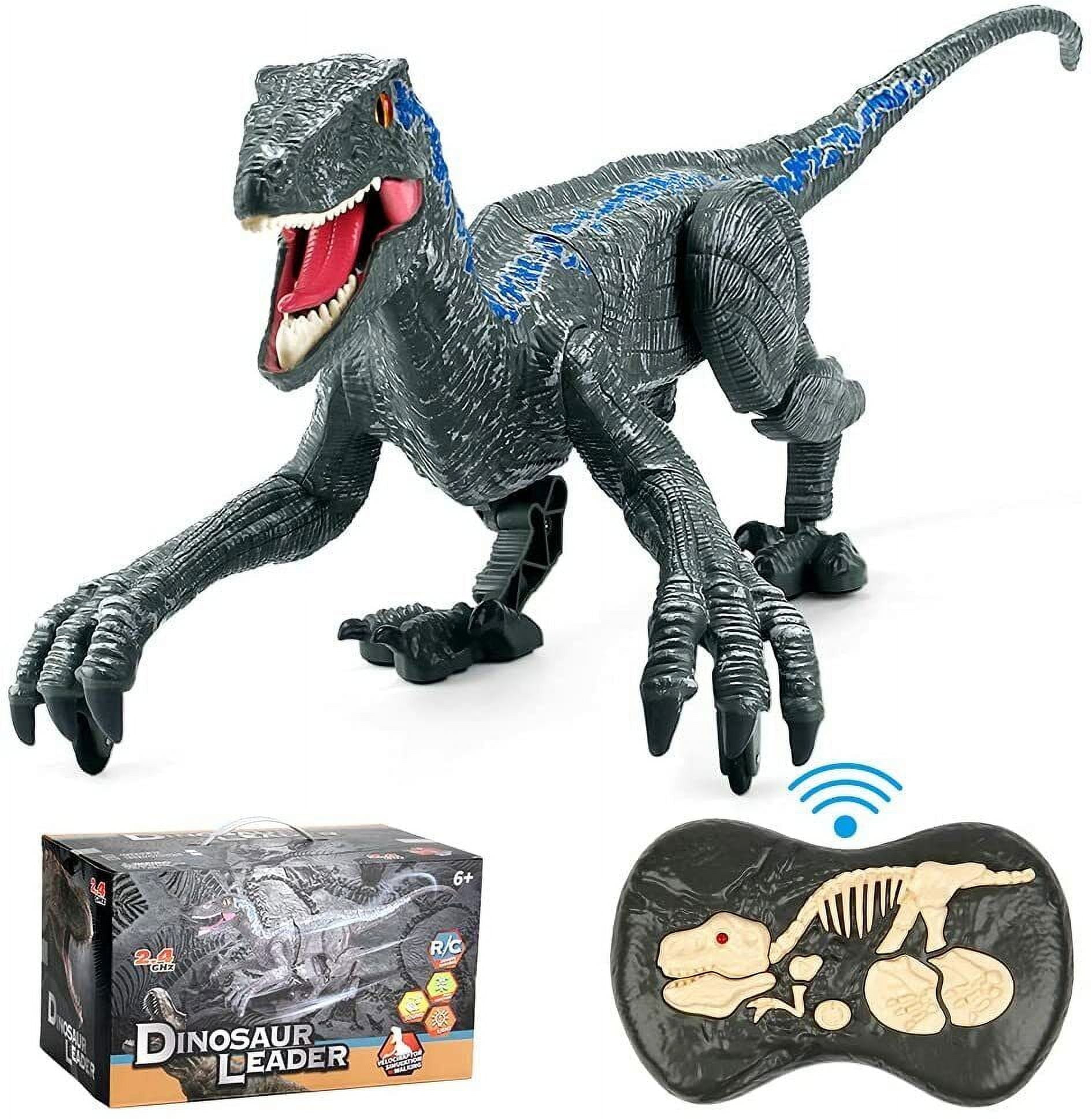 VKZON Remote Control Dinosaur Realistic Velociraptor Interactive Robot ...