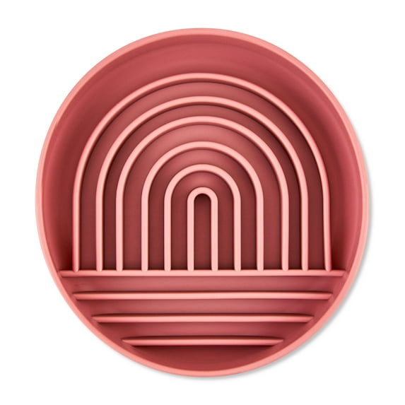 Vibrant Life Silicone Slow Feeder Bowl for Pets, Rose Rainbow - Walmart.com