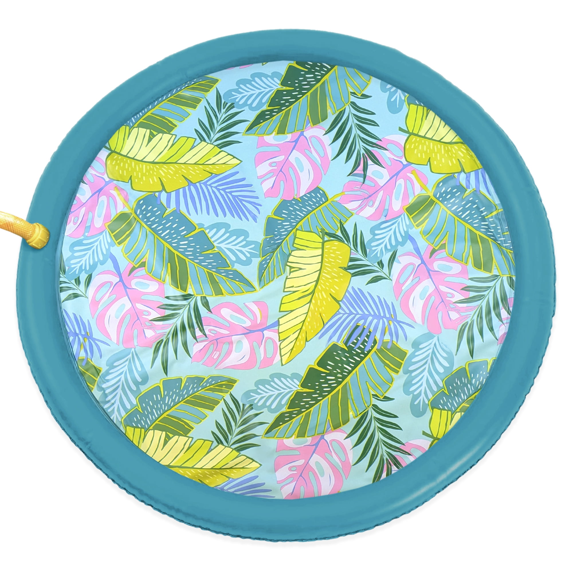 Vibrant Life Pet Plastic Splash Mat, Blue Tropical Print, 39" Dia ...