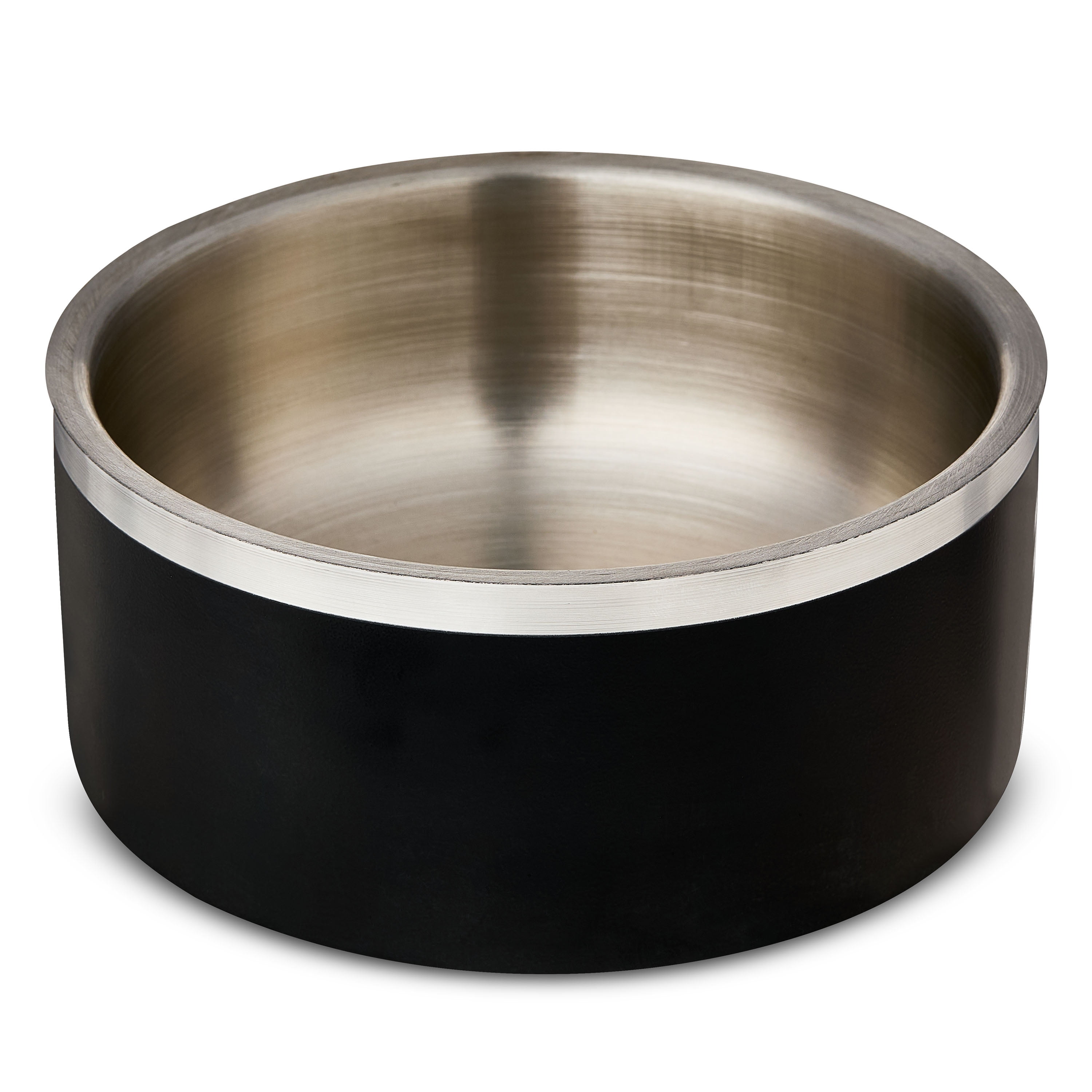 Vibrant Life Medium Stainless Steel Double Wall Dog Bowl, Black ...