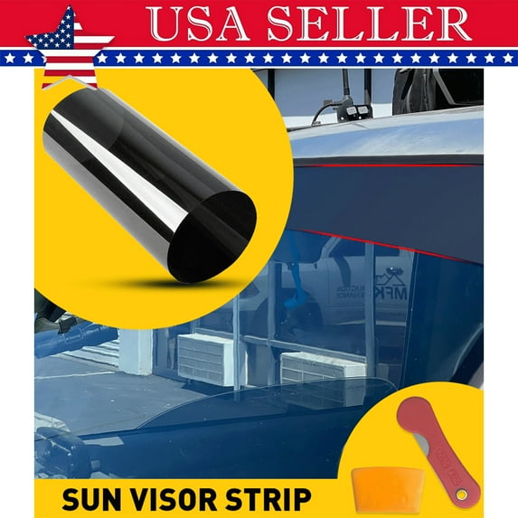 VL Sun-Visor Strip Tint Film Front Glass Windshield Anti-UV Shade ...