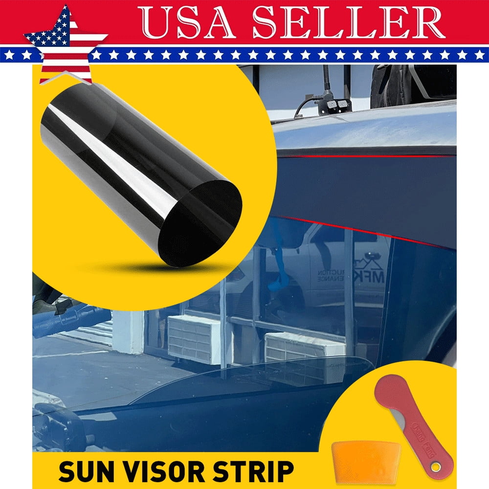 VL Sun-Visor Strip Tint Film Front Glass Windshield Anti-UV Shade ...