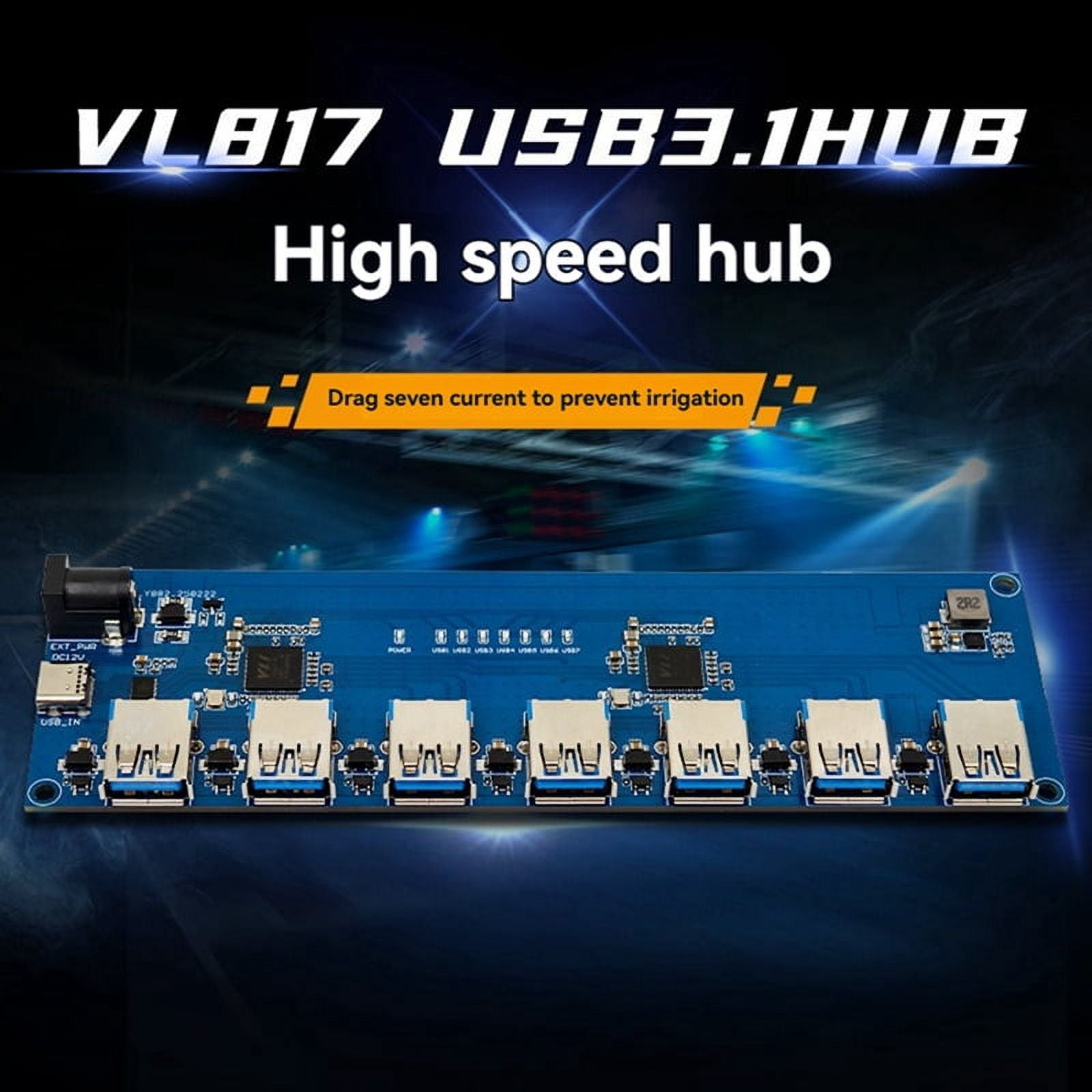 VL817 USB3.1 HUB Module High-Speed 1-to-7 Port USB HUB TYPE-C with ...