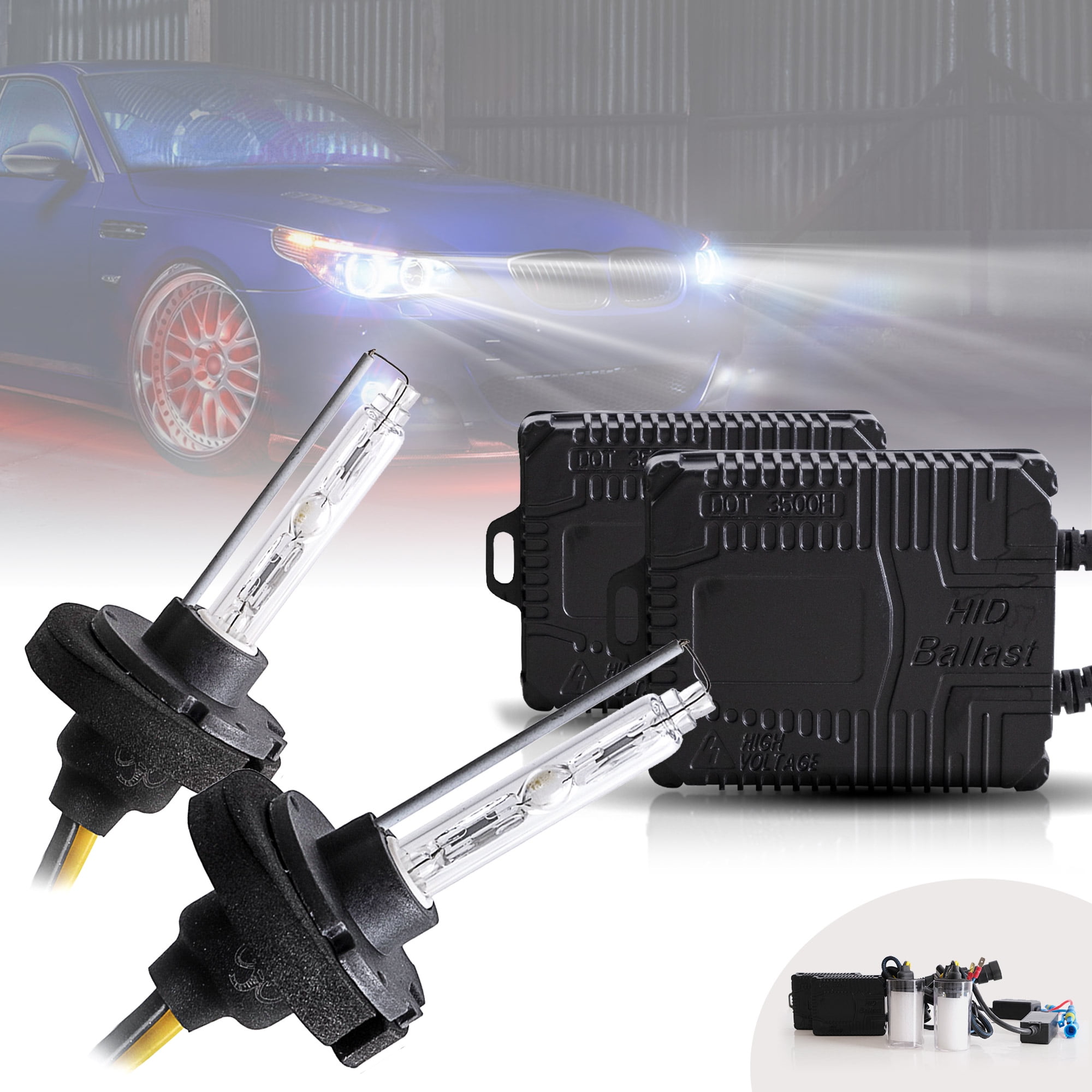 VLAND D2H Headlight Bulbs Conversion Kit for Mitsubishi Lancer Hyundai ...