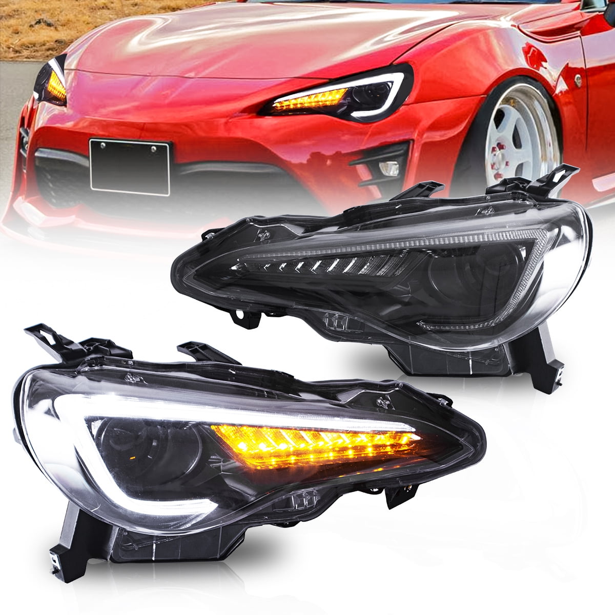 VLAND Headlights for 2012-2021 Toyota 86 GT86 / 2012-2016 Scion FR-S / 2013-2021 Subaru BRZ ...