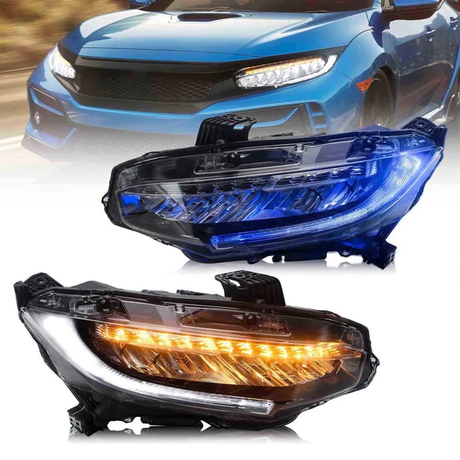 VLAND LED Dual Beam Headlights for 2016 2017 2018 2019 2020 2021 Honda ...
