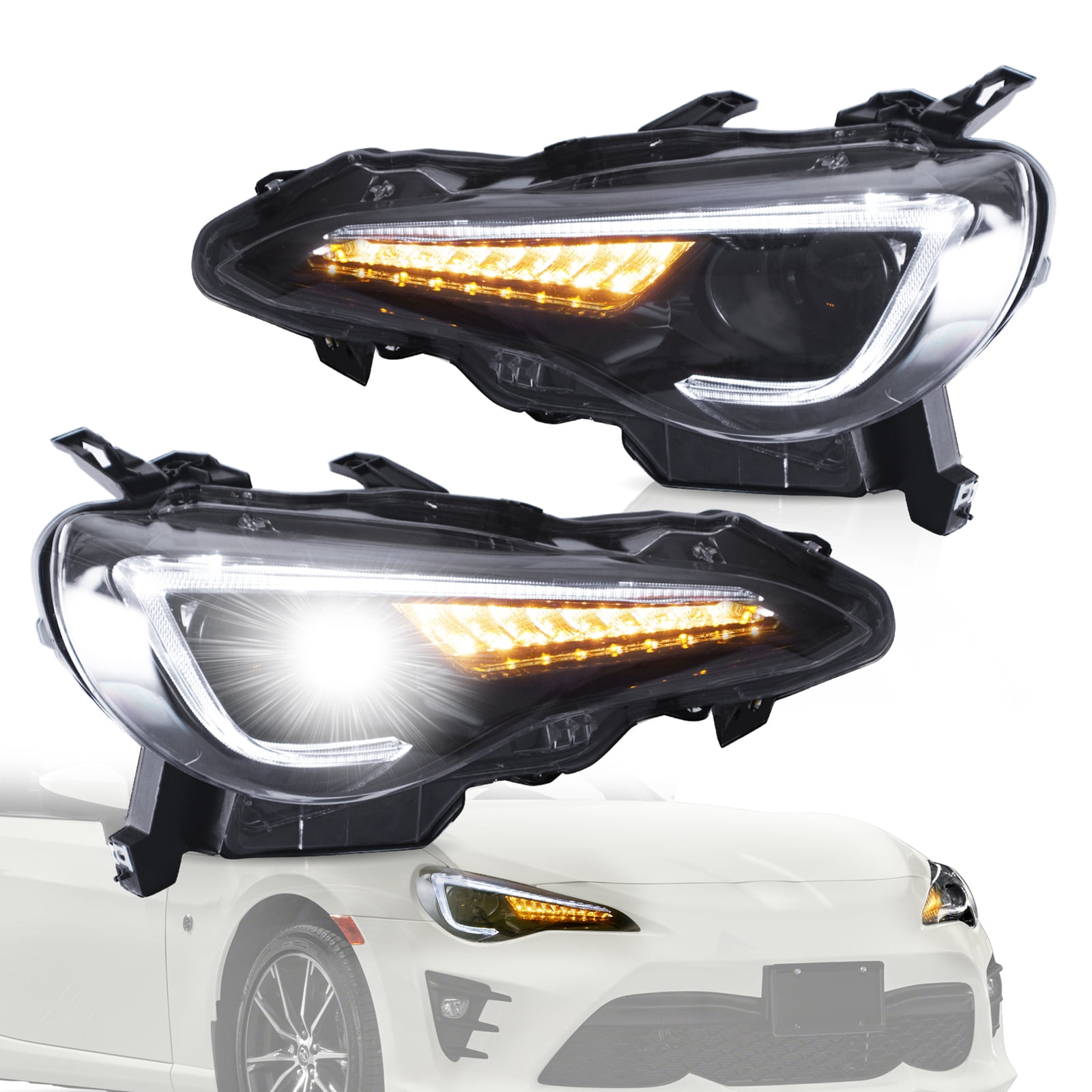 VLAND LED Headlights For Toyota 86/Subaru Brz/Scion FR-S W/Sequential ...