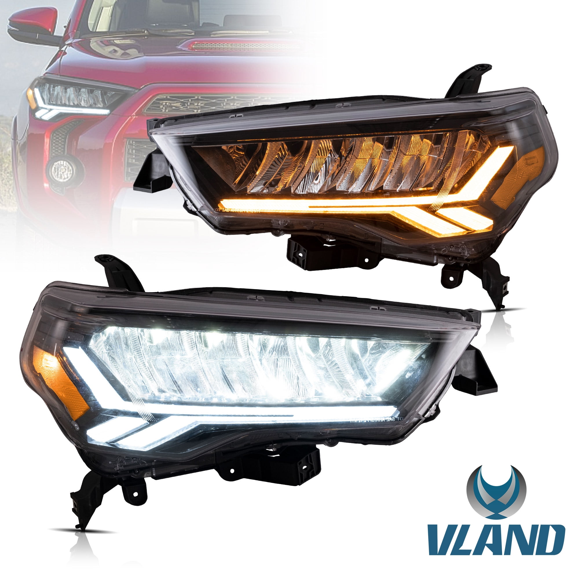VLAND LED Headlights for Toyota 4Runner 2014-2020 with Dynamic DRL ...