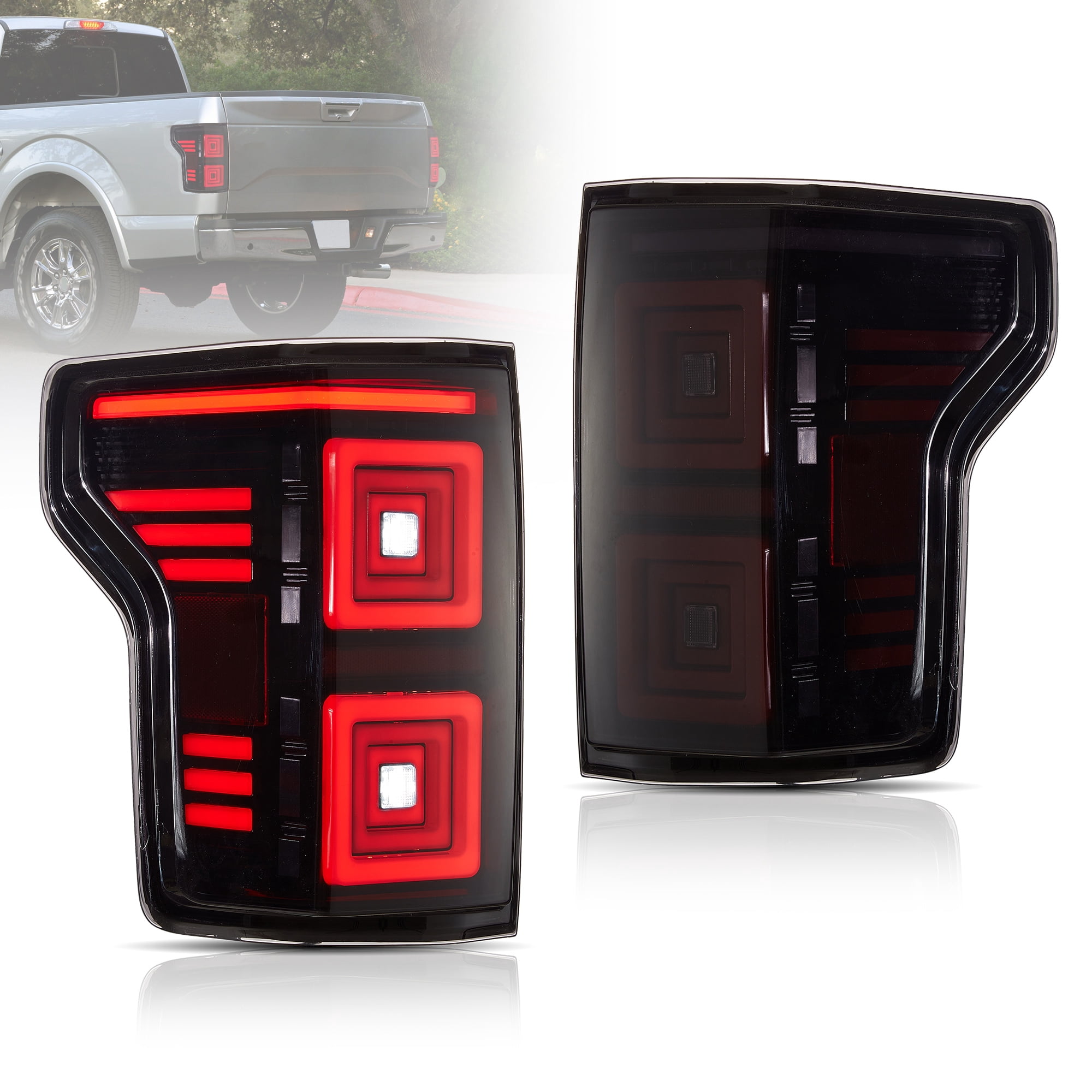 VLAND LED Tail Lights Assembly for Ford F150 XLT XL SSV Platinum ...