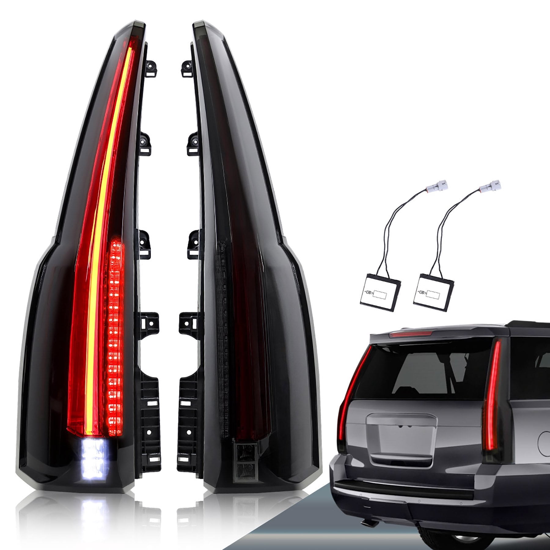 VLAND LED Tail Lights Smoked for 2015 2016 2017 2018 2019 2020 ...