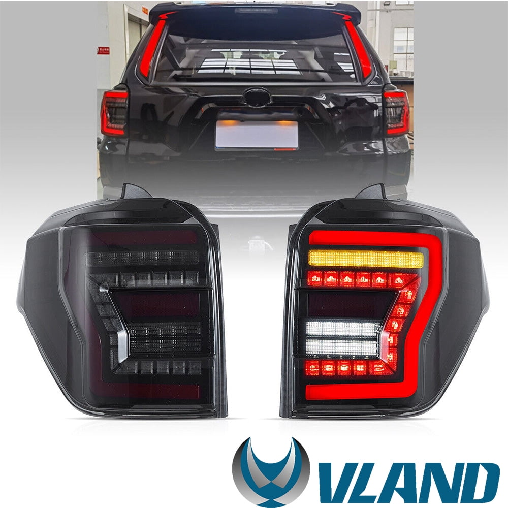 VLAND LED Tail Lights Smoked for Toyota 4Runner 2010-2023 Rear Lamps w ...