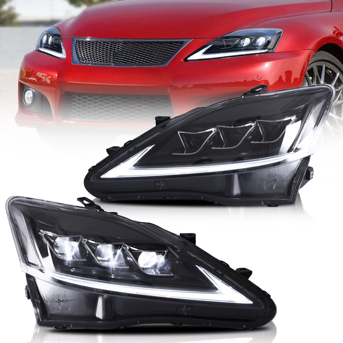 VLAND LED headlights for Lexus IS250 IS350 IS F 2006 2007 2008 2009 ...