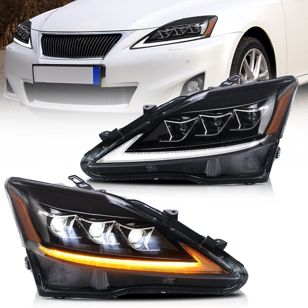 VLAND LED headlights for Lexus IS250 IS350 IS F 2006 2007 2008 2009 ...