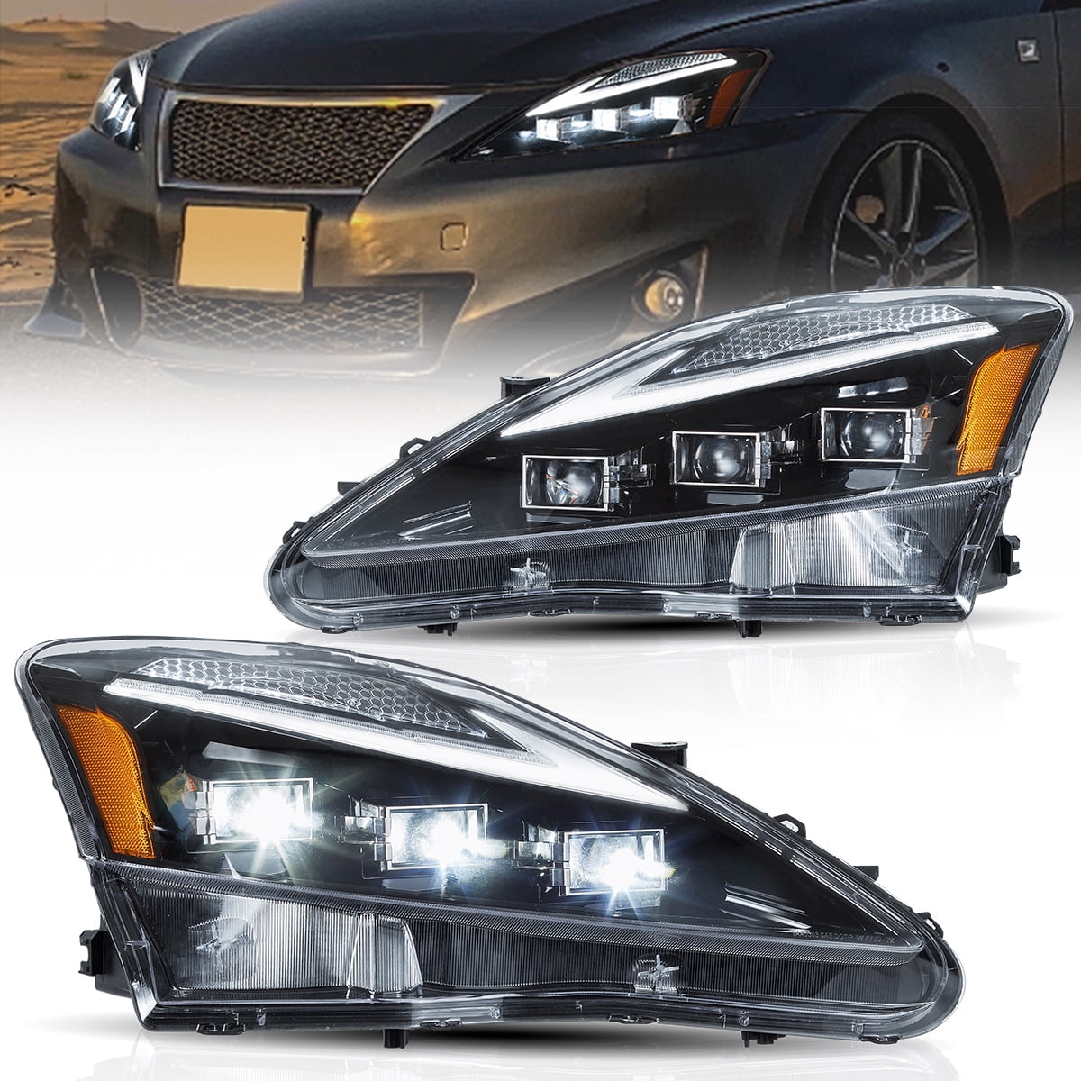 VLAND LED headlights for Lexus IS250 IS350 IS F 2006 2007 2008 2009 ...