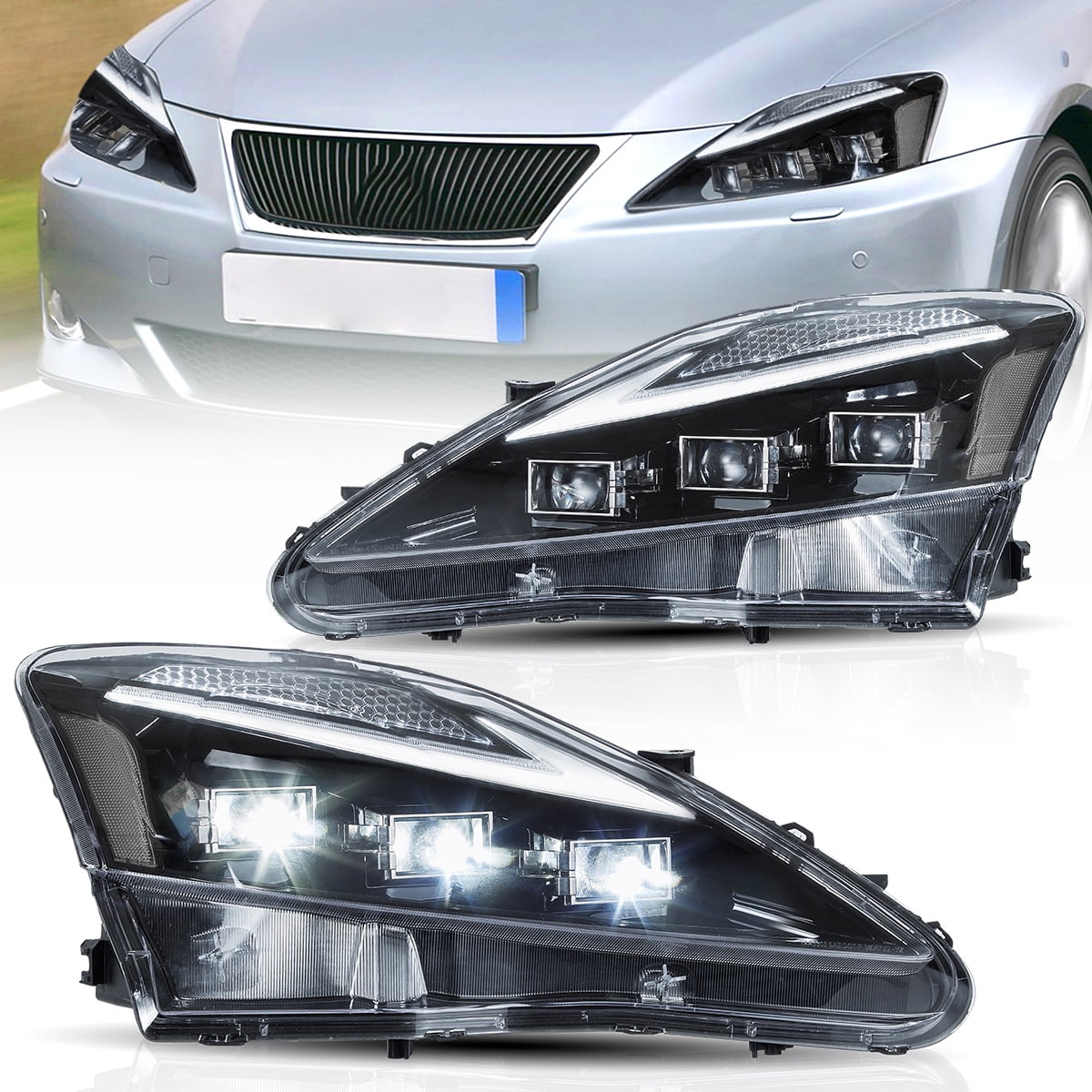 VLAND LED headlights for Lexus IS250 IS350 IS F 2006 2007 2008 2009 ...