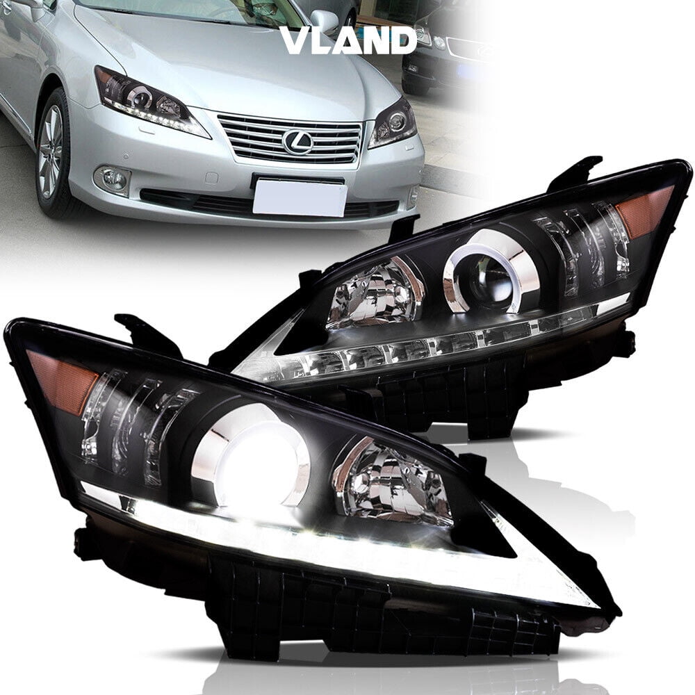 VLAND Projector Headlights for Lexus ES350 2010 2011 2012 Base Sedan 4 ...