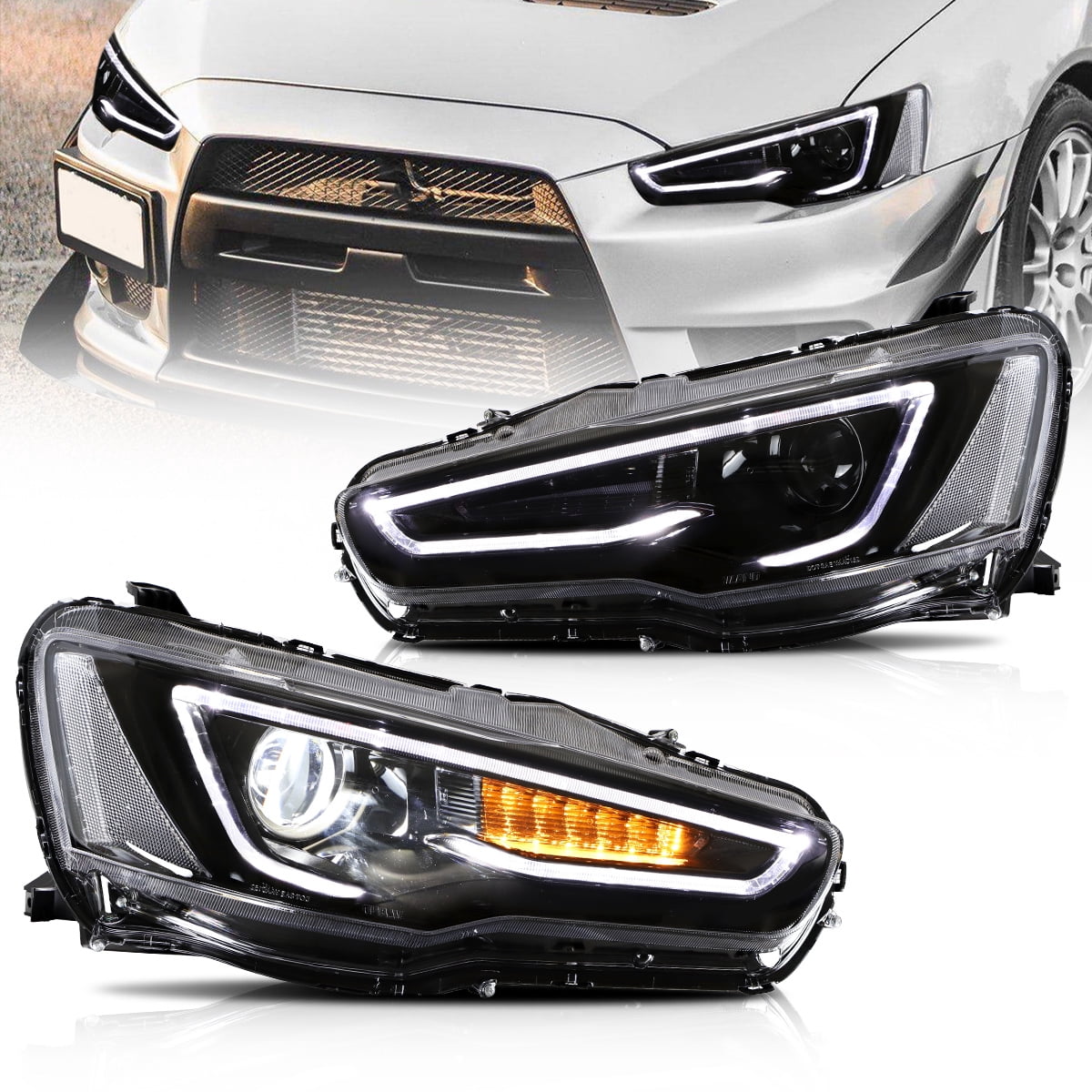VLAND Projector Headlights for Mitsubishi Lancer 2008 2009 2010 2011 ...