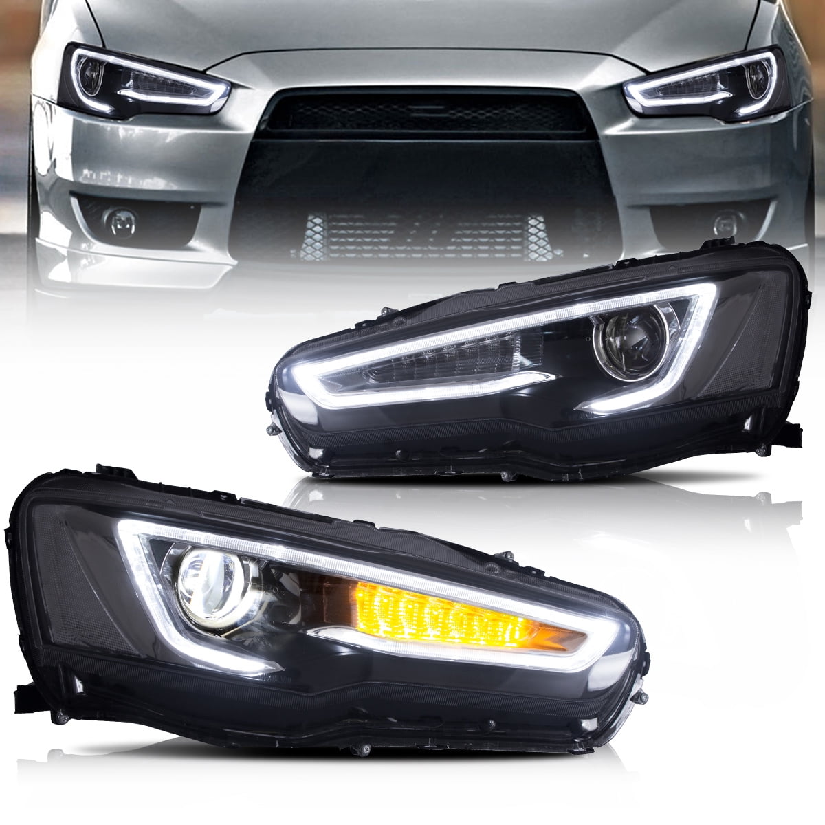 VLAND Projector Headlights for Mitsubishi Lancer 2008 2009 2010 2011 ...