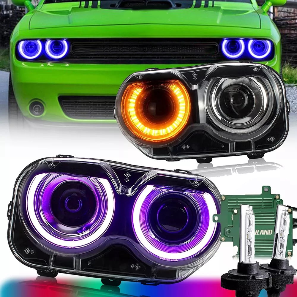 VLAND RGB Headlights Assembly Replacement for 2015 2016 2017 2018 2019 ...