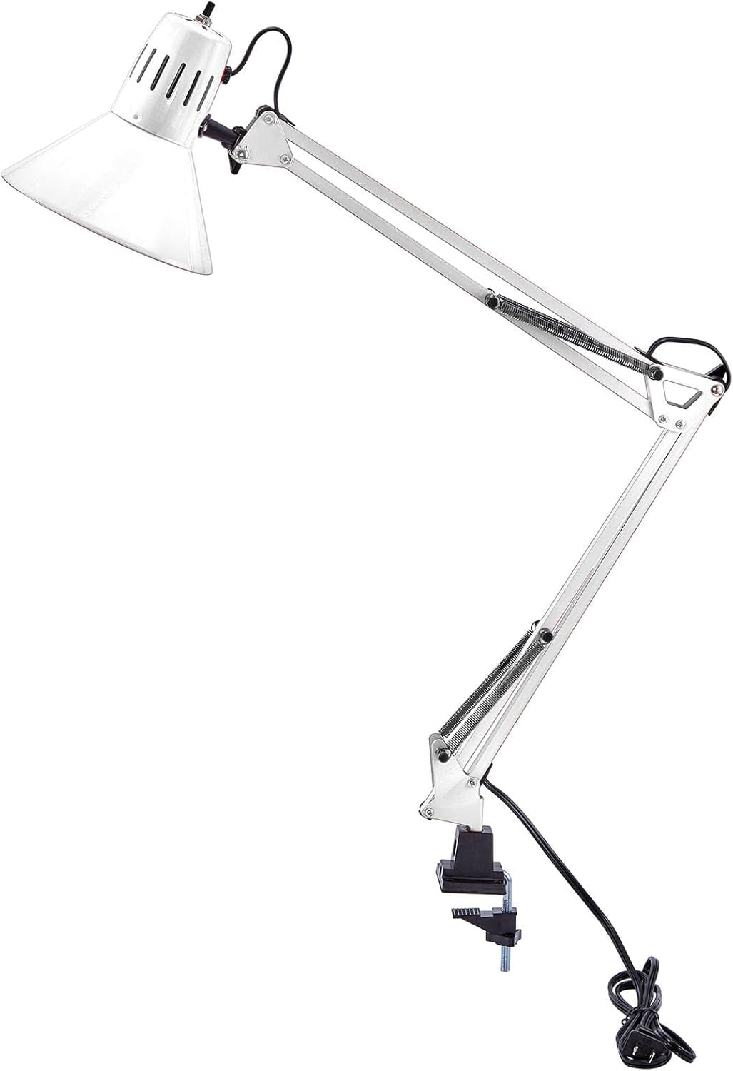 VLF100D Swing Arm Desk Lamp, Metal, 36" Reach with Multi-Joint ...