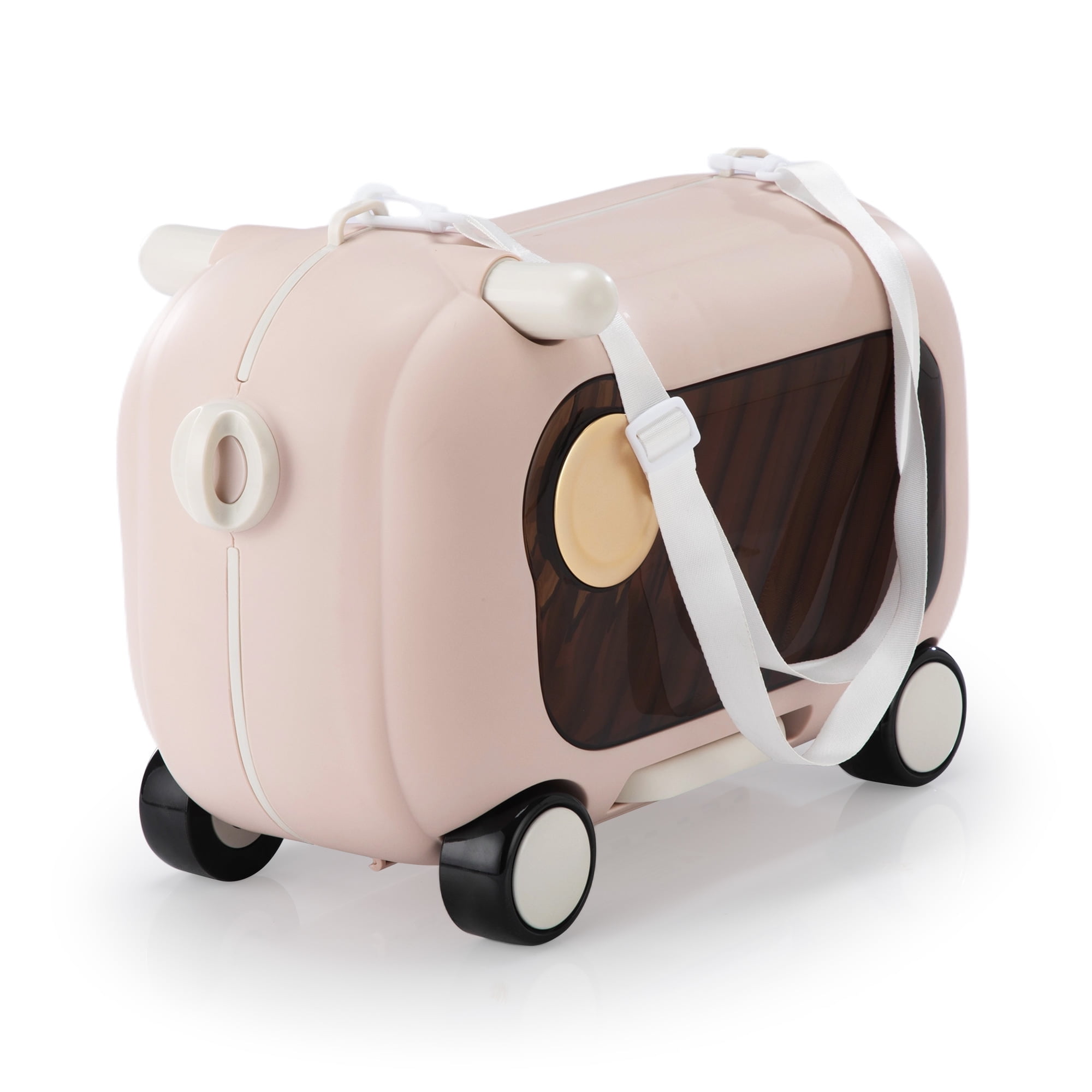 VLIVE Ride-On Kids Suitcase, Hardshell Carry-On Toddler Luggage with ...