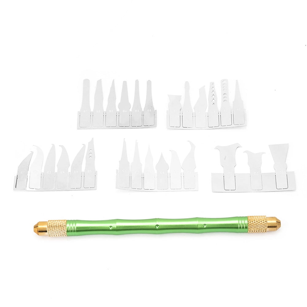Metal CPU Chip Remove Hand Tool Graver Handle + 27Pcs Cutting Blades ...