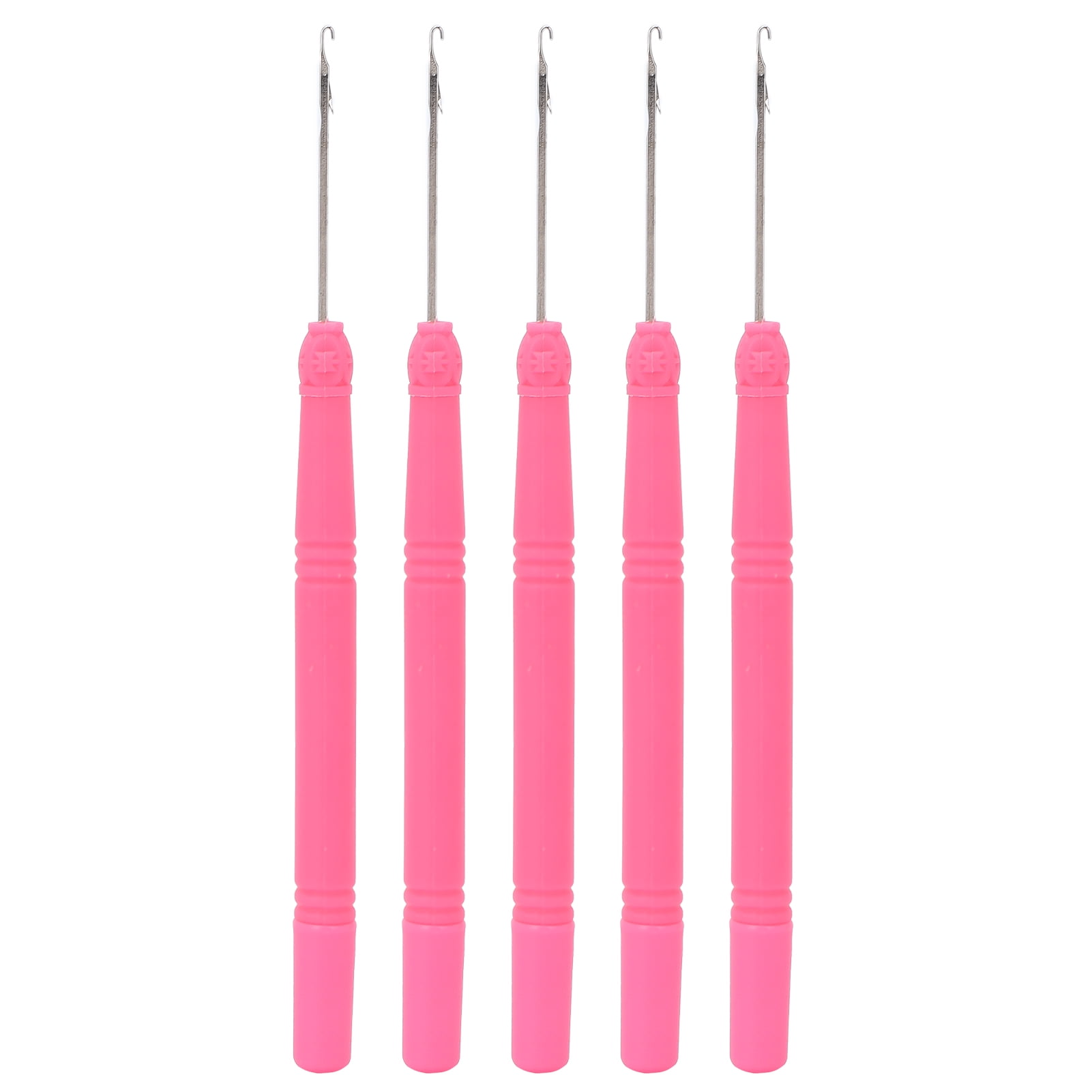 Crochet Hook Hair Extension, Plastic Tools Pulling Rose Red - Walmart.com