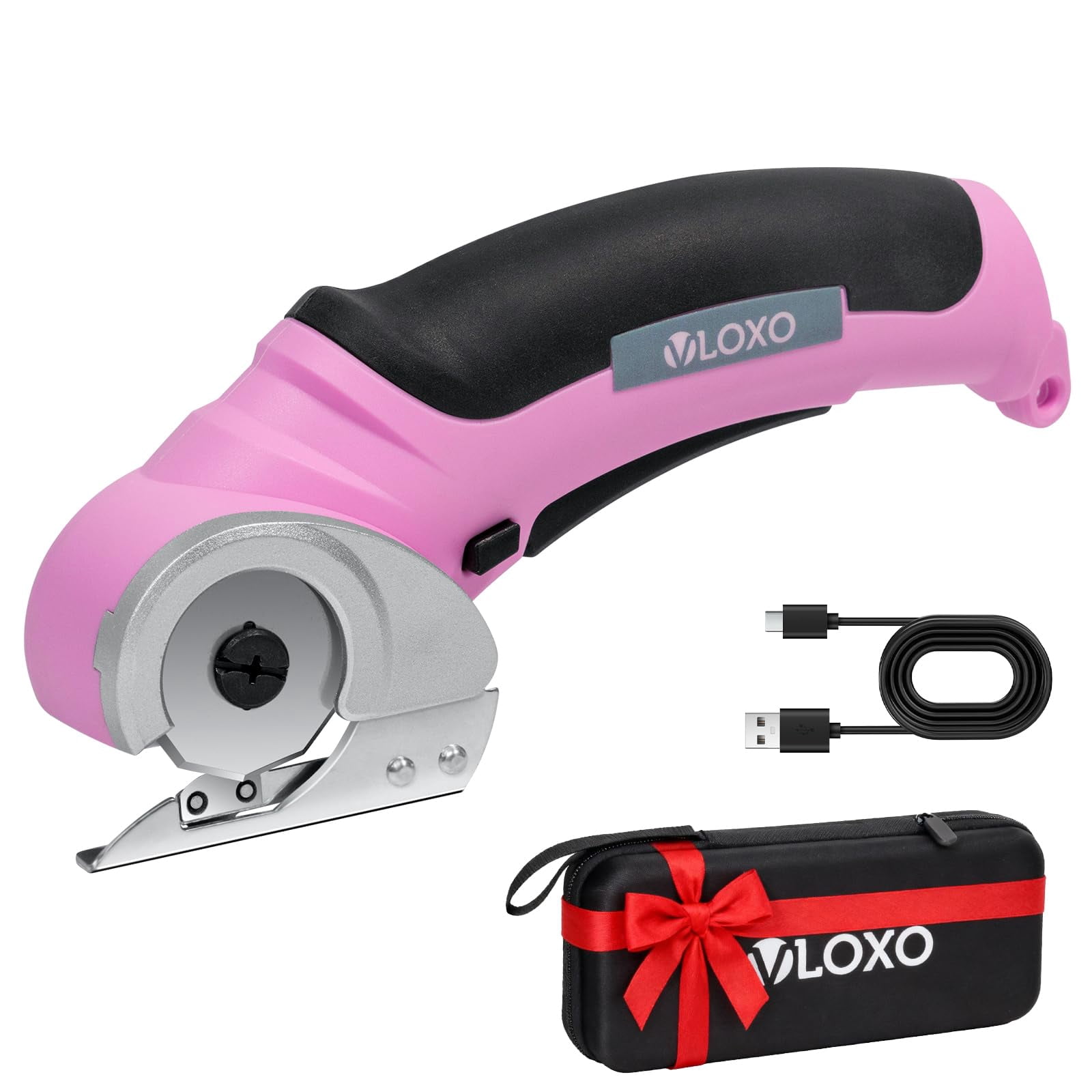 VLOXO Cordless Electric Scissors, Cardboard Cutter with Safety Lock 4 ...