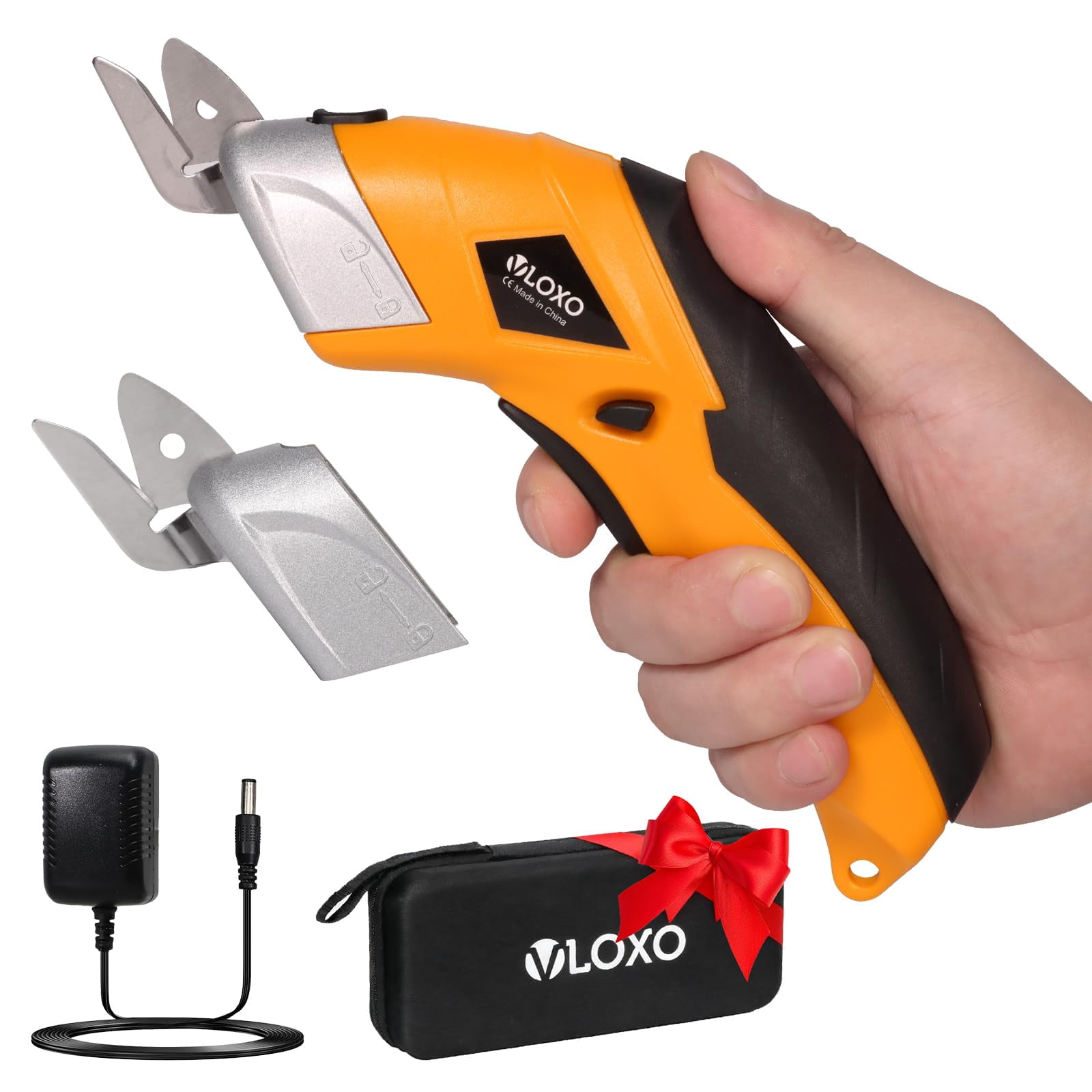 VLOXO Electric Scissors, Cordless Cardboard Cutter Power Fabric ...