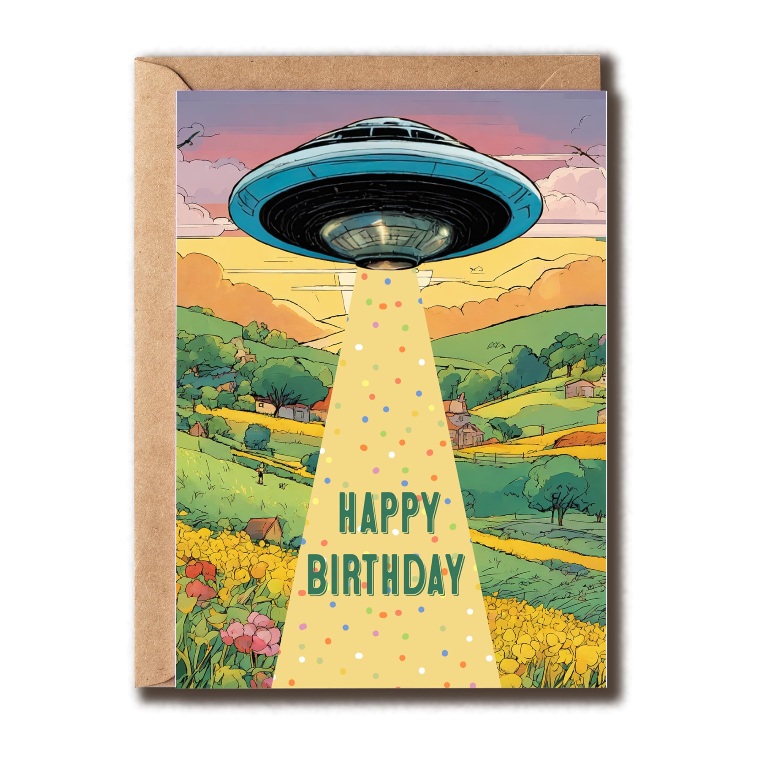 VLPGifts Happy Birthday Card - Funny UFO Birthday Card - Special ...