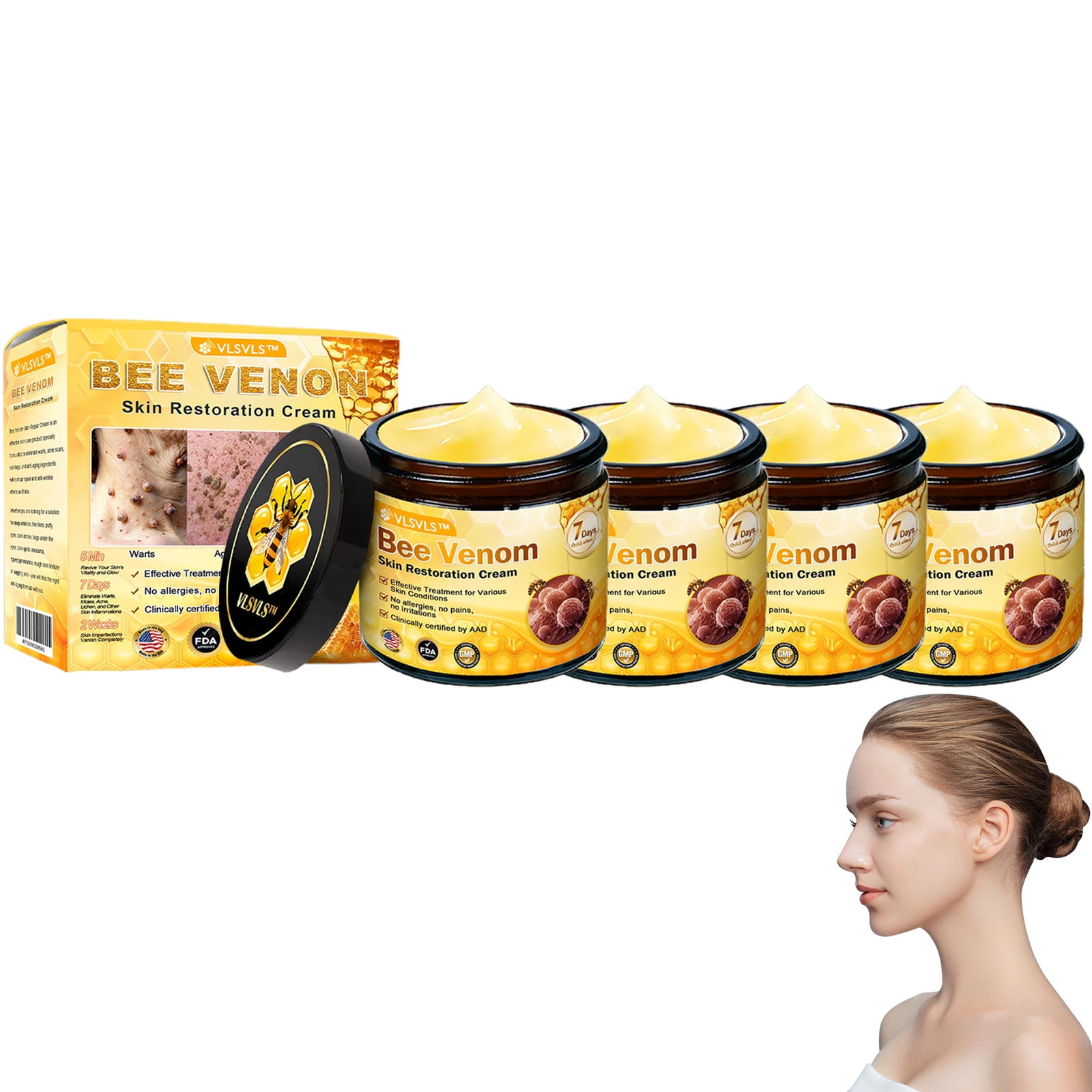 VLSVLS Bee Liquid Skin Cream, professional bee liquid skin cream ...