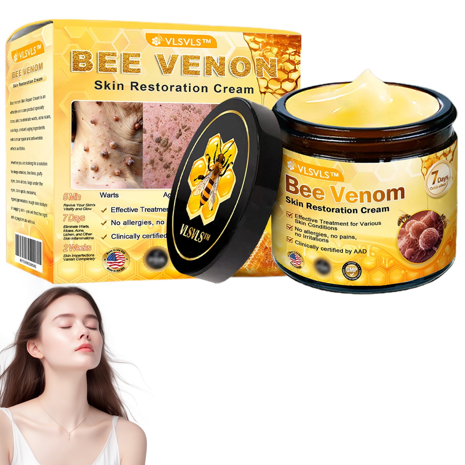 VLSVLS Bee sap Skin Care Cream,Professional Bee sap Skin Care Cream ...