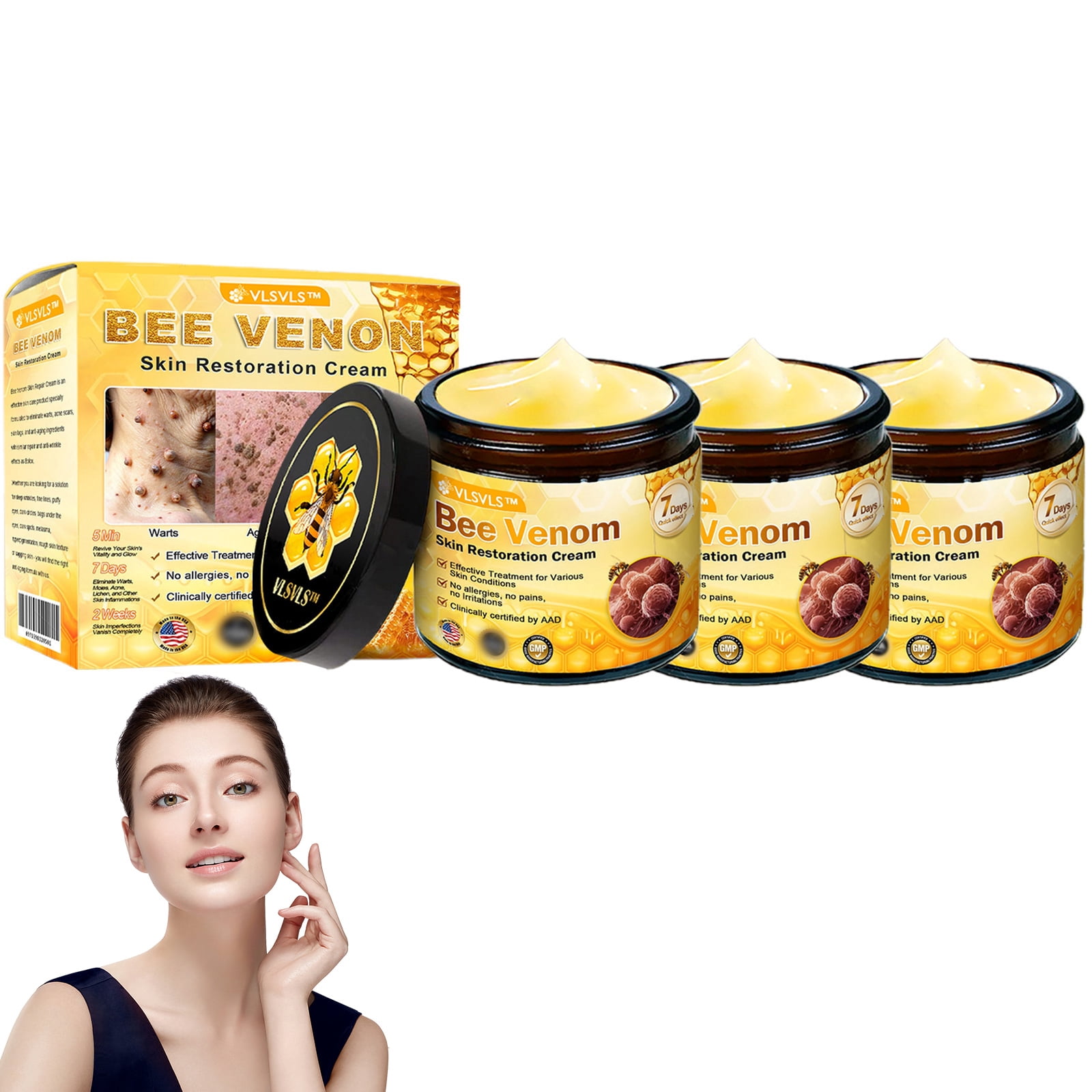 VLSVLS Bee sap Skin Care Cream,Professional Bee sap Skin Care Cream ...