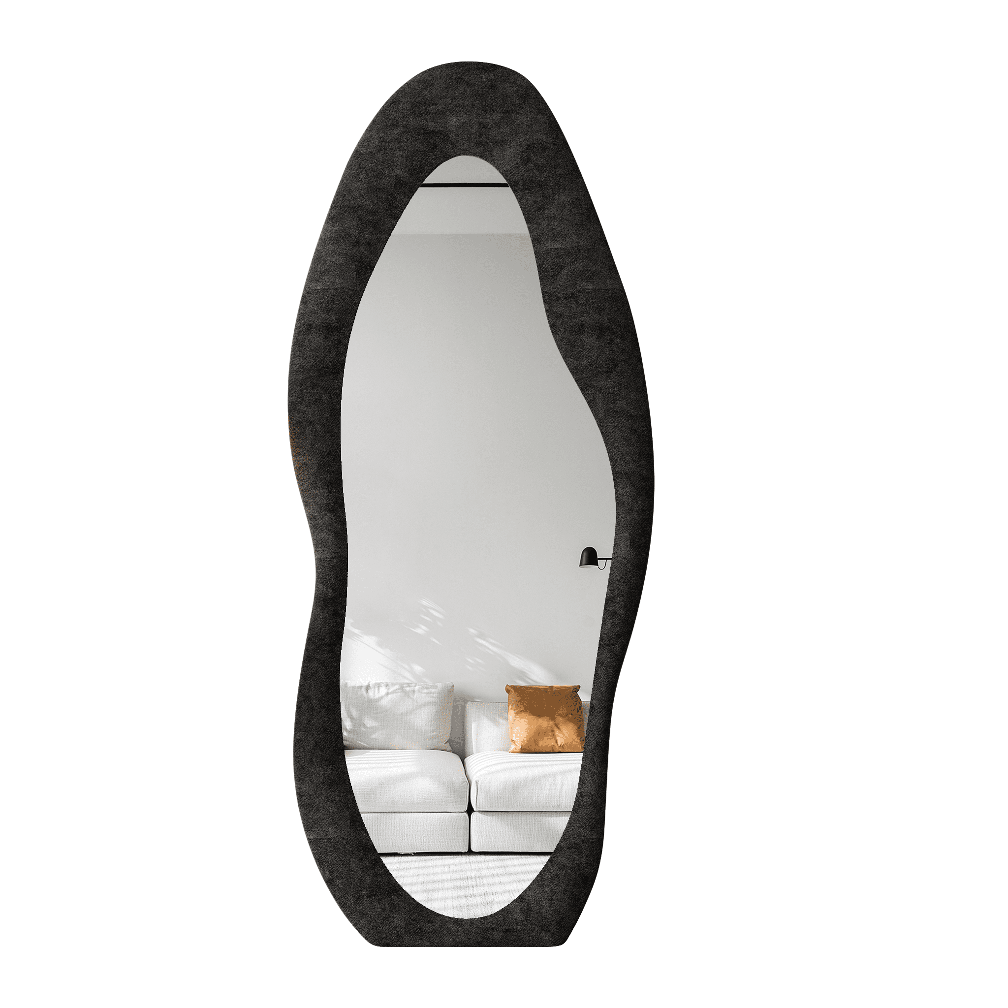 VLUSH Irregular Full Length Mirror, Floor Mirror Hanging & Leaning, 63 ...