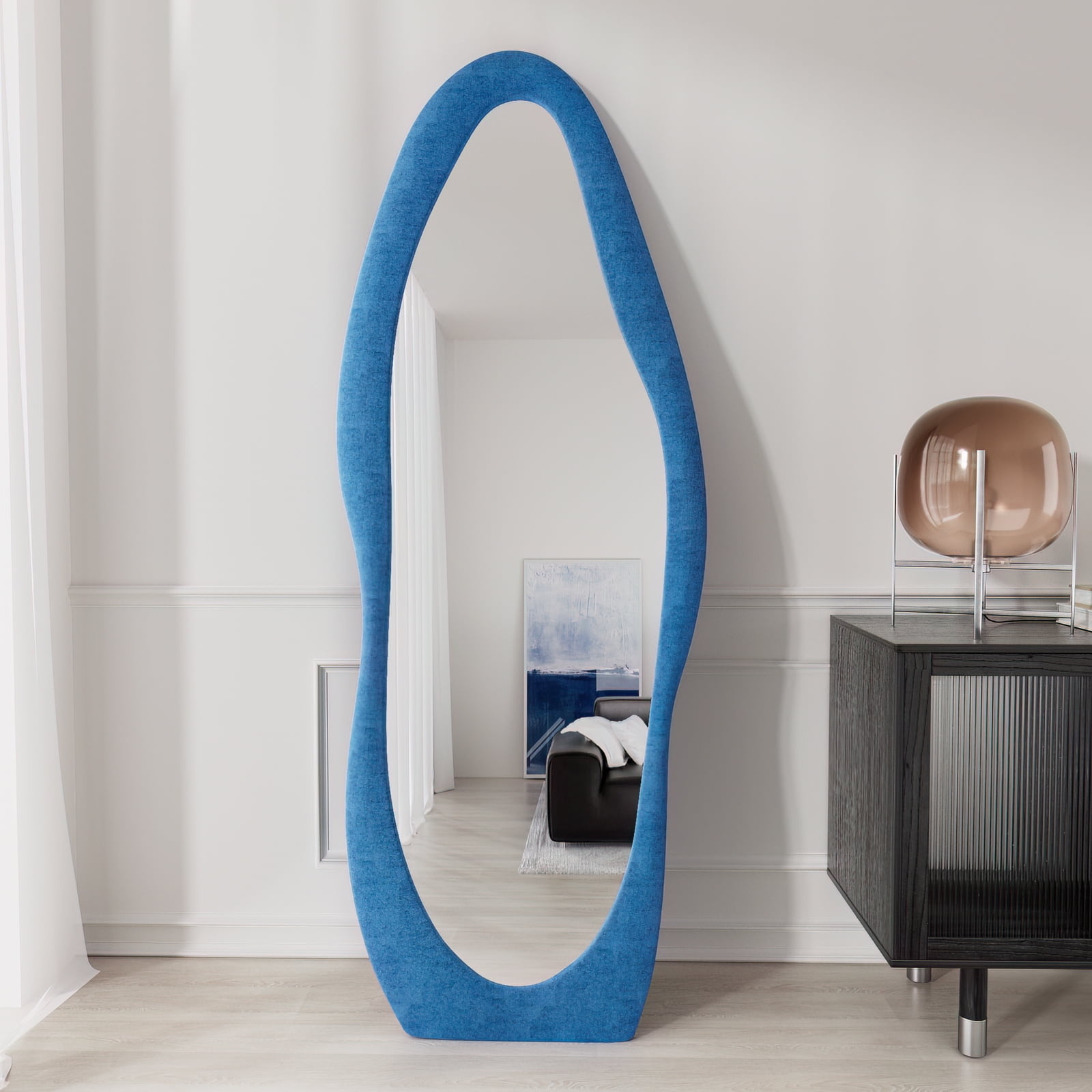 "VLUSH Body Size Irregular Full Length Mirror for Bedroom & Living Room ...