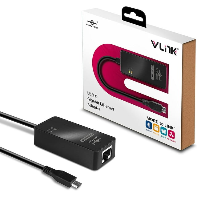 VLink USB-C Gigabit Ethernet Adapter (CB-CU300GNA) - Walmart.com