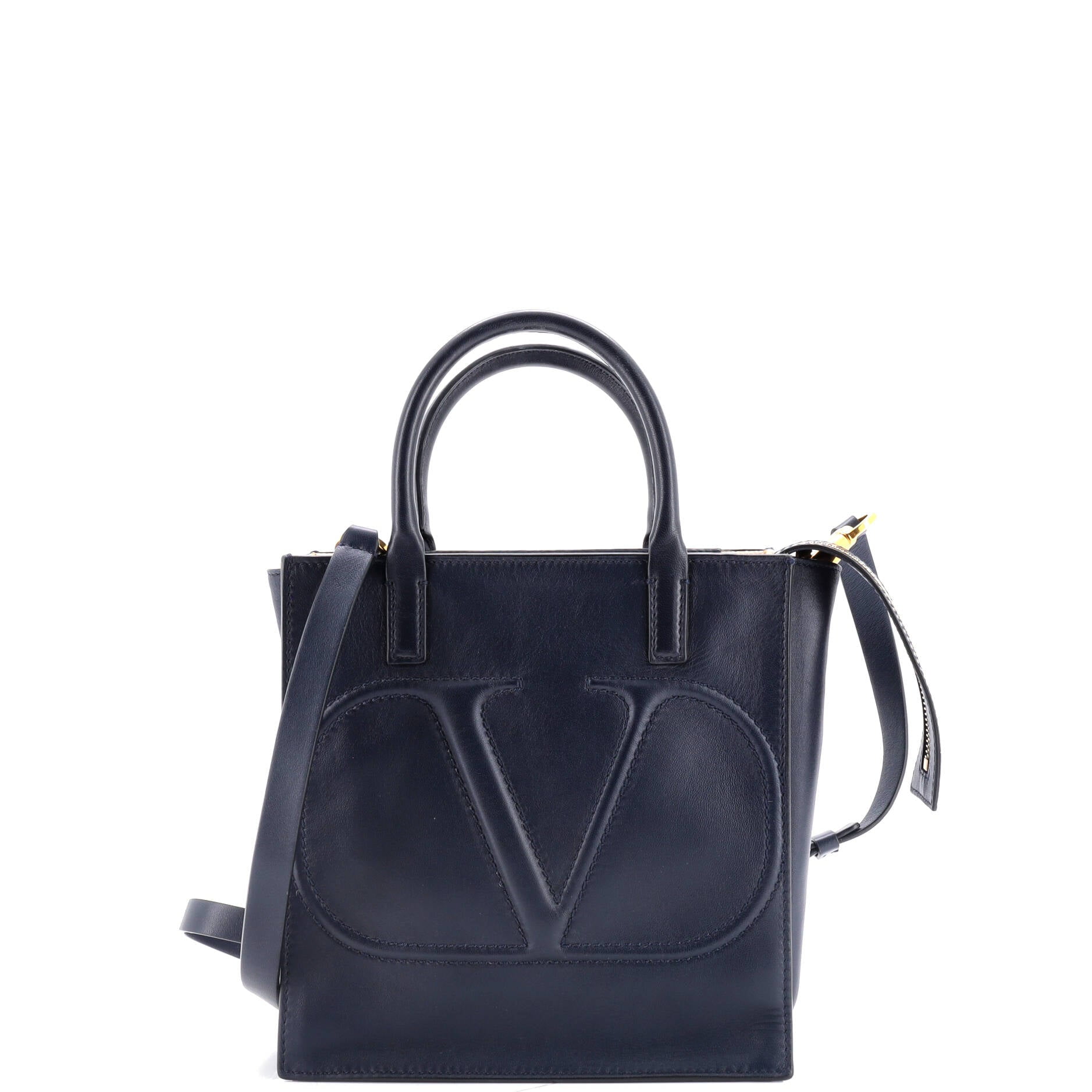 Pre-Owned VLogo Walk Tote Leather Small By Rebag - Walmart.com