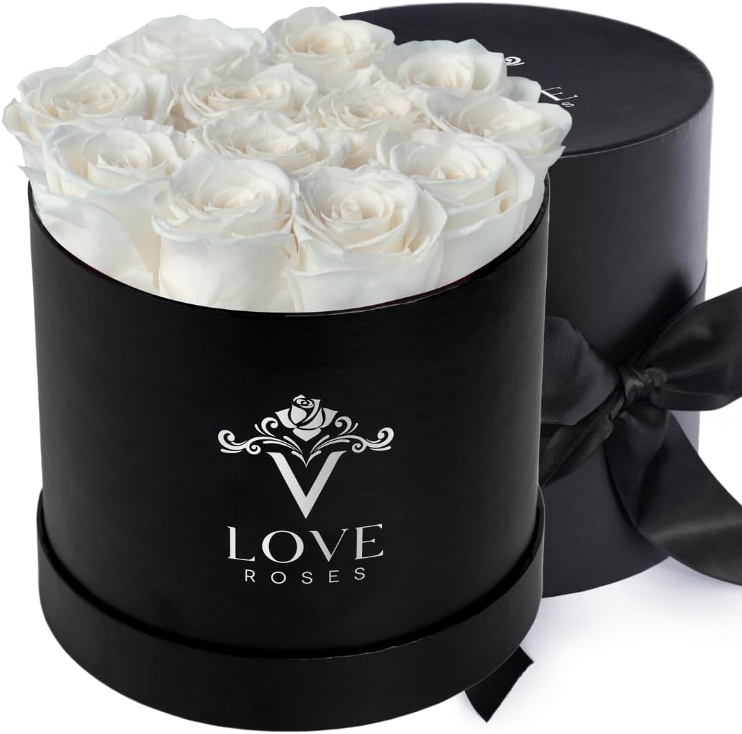 VLove® Forever Roses in a Box | Real Roses Forever Flowers Box ...