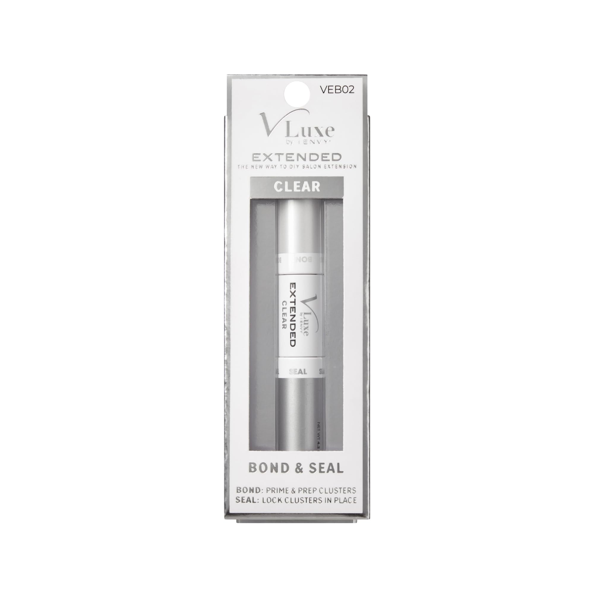 VLuxe Extended Clear Bond & Seal for False Eyelash Wisps, Dual-Head ...