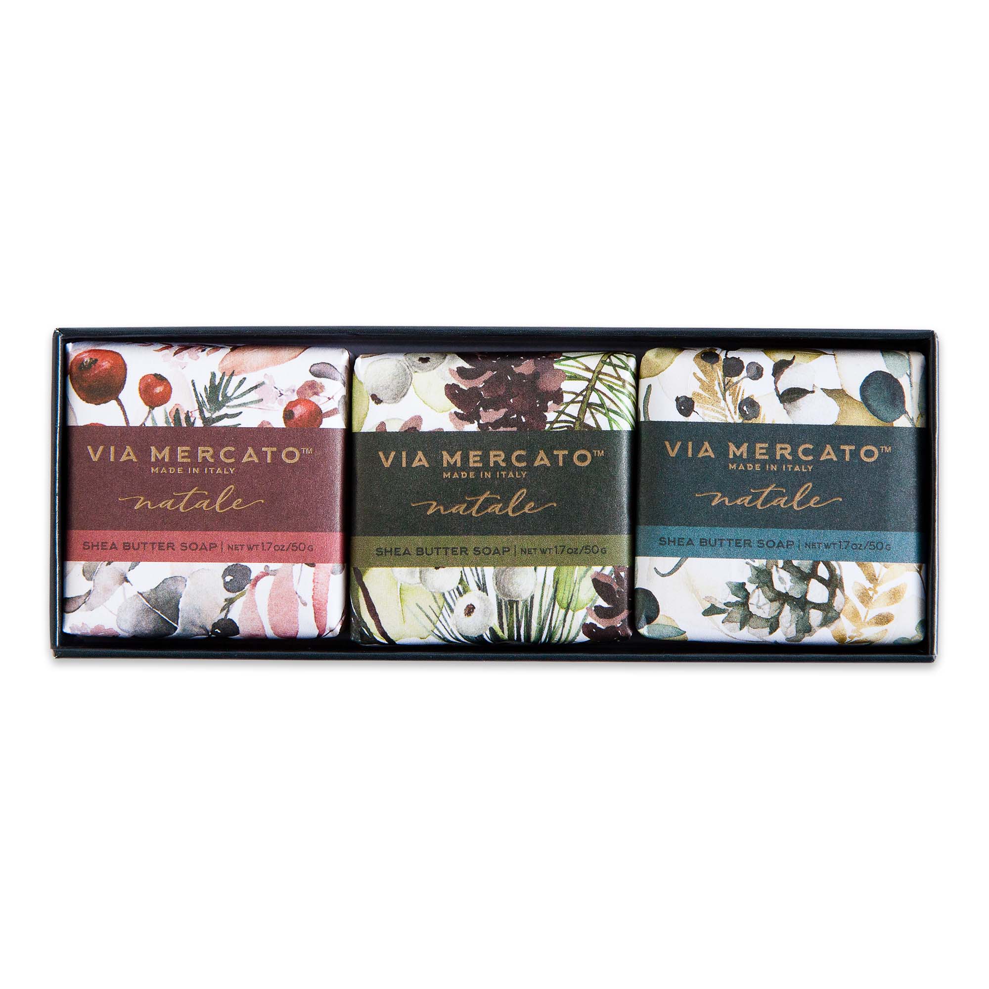 Via Mercato Natale Gnomes Natale - Gnomes Shea Butter Soap Gift Set, 3 ...