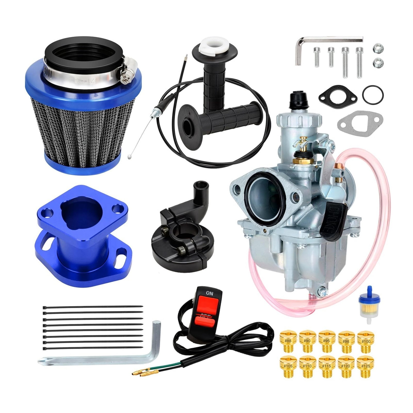 VM22 26mm Carburetor Throttle Assembly Main Jets Kit for Predator 212cc ...