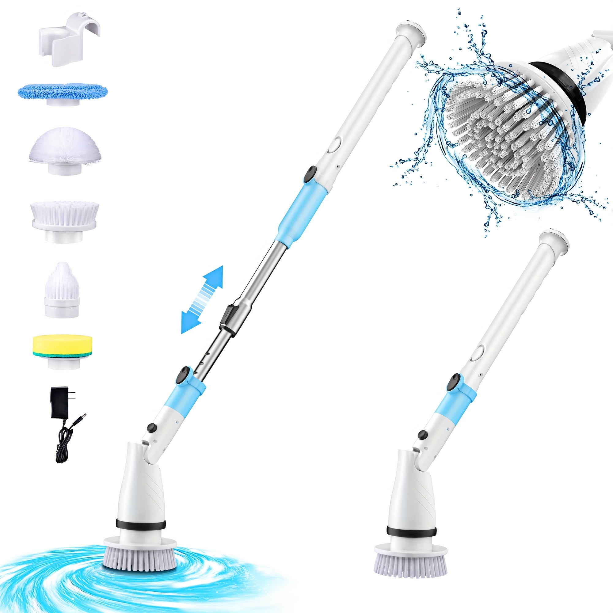 VM6-Steam Mop, Scrubbing Steam Mop With Rotating Mop Pads, 10 In 1 ...