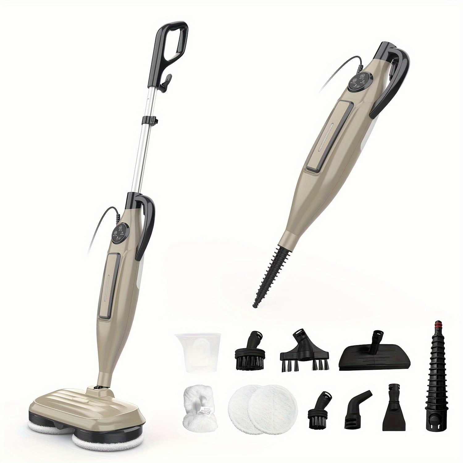 VM6-Steam Mop, Scrubbing Steam Mop With Rotating Mop Pads, 10 In 1 ...