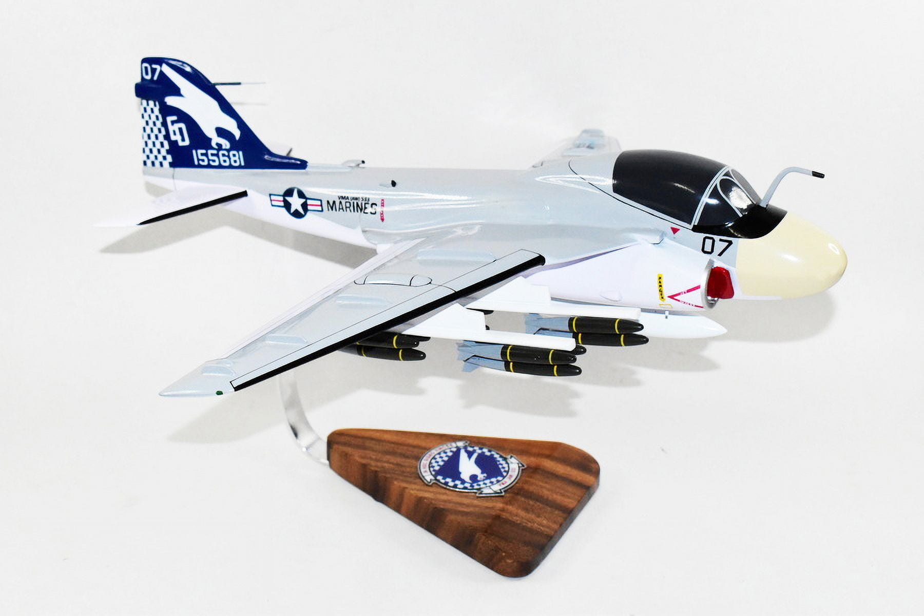 VMA(AW)-533 Nighthawks A-6e Intruder Model, 1/36th Scale, Mahogany ...