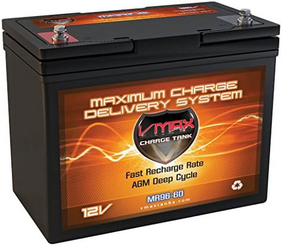 VMAX MR96-60 12V 60Ah AGM Deep Cycle Battery for 12 Volt 55 Pound 55lb ...