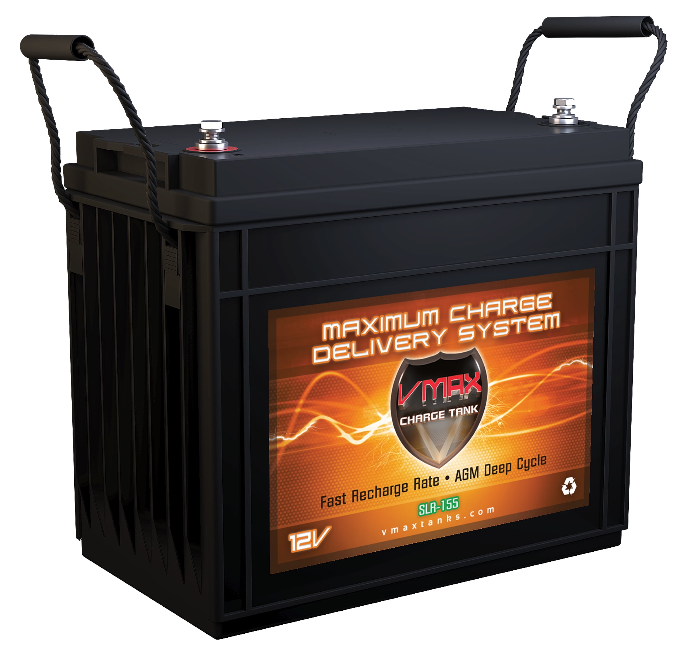 VMAX SLR155 12V AGM 155Ah Deep Cycle Rechargeable Solar Battery for ...