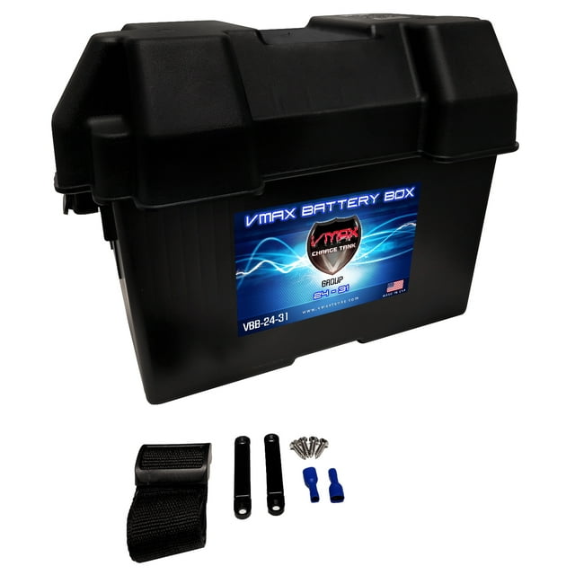 VMAX VBB-24-31 Group 24 27 31 Adjustable Battery Box for Automotive ...
