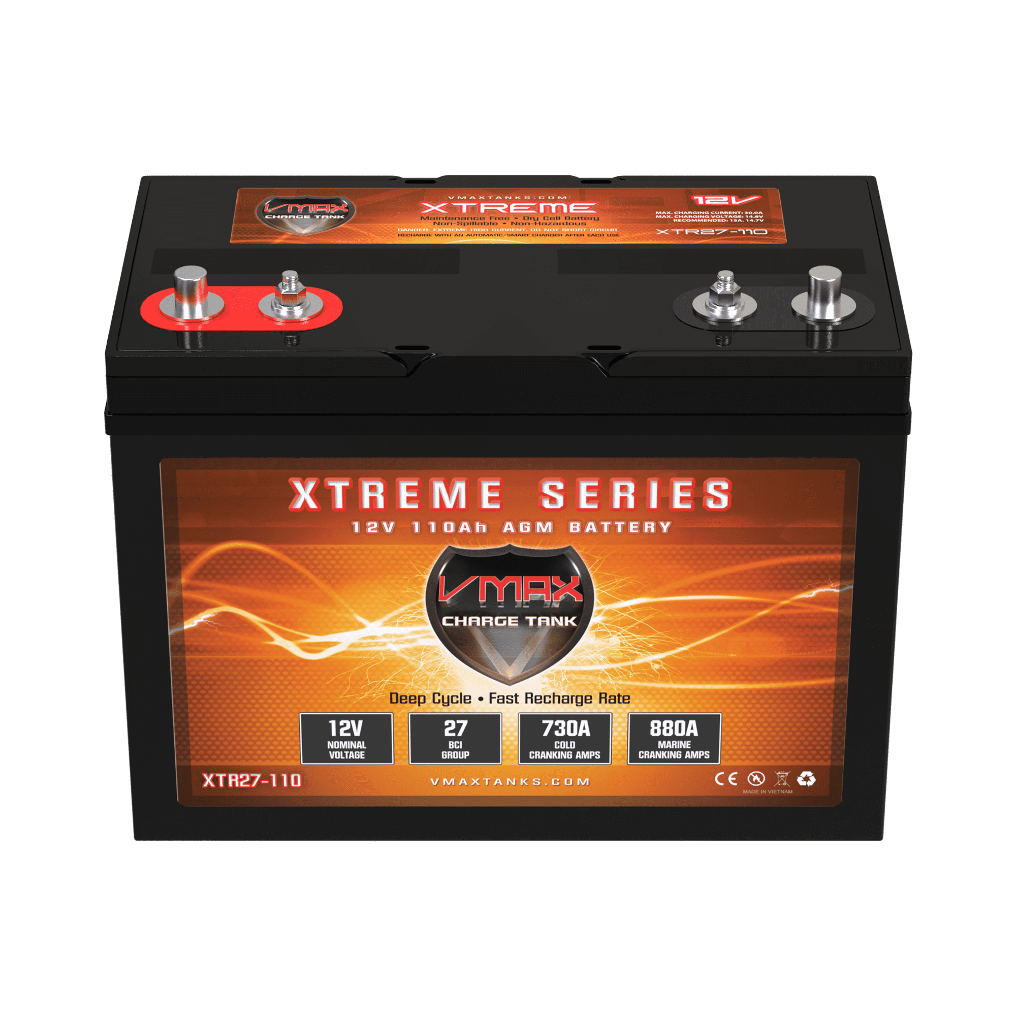 VMAX XTR27-110 Heavy Duty Battery replaces Advanced Auto Parts 27DC-2 ...