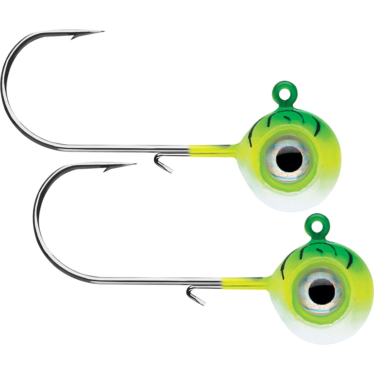 VMC 1/16 oz. Neon Moon Eye Jig - 2 Pack - Green Fire UV - Walmart.com