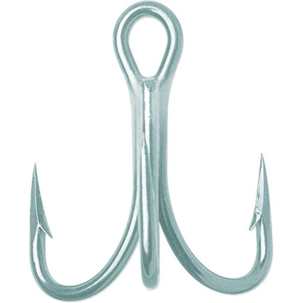 VMC 9626PS 9626 PS 4x strong saltwater Treble Steel silver hook size 4 ...